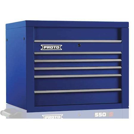Proto 550S Series Top Chest, 5 Drawer, Blue, Steel, 34 in W x 25-1/4 in ...