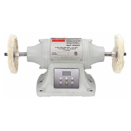 Dayton Bench Top Buffer, Steel, 6 in., 1/2 HP 48WE52 | Zoro