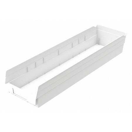 Zoro Select Stack Bin, Industrial Grade Polymer, White 30164WHITEBLANK ...