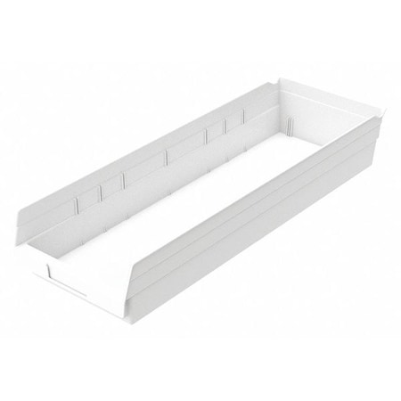 Zoro Select Stack Bin, Industrial Grade Polymer, White 30184WHITEBLANK ...