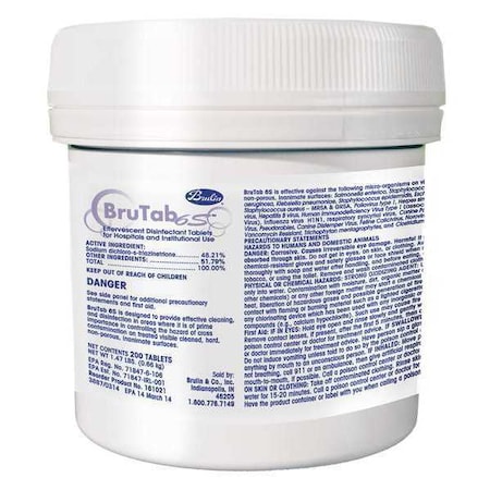 Brulin Disinfectant, 13.1g Tub, Unscented, 256 PK 161021-8N | Zoro