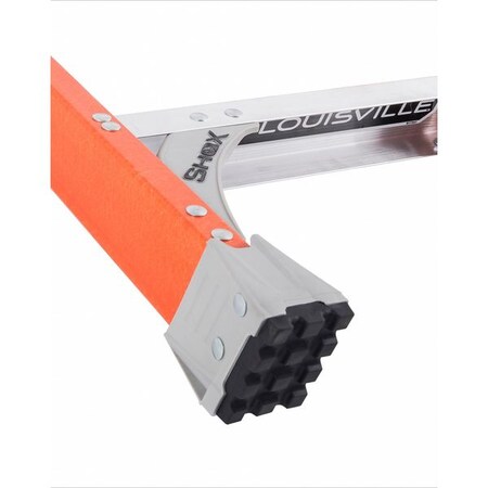 Louisville 8 ft Fiberglass Stepladder, 300 lb Capacity FXS1508 | Zoro