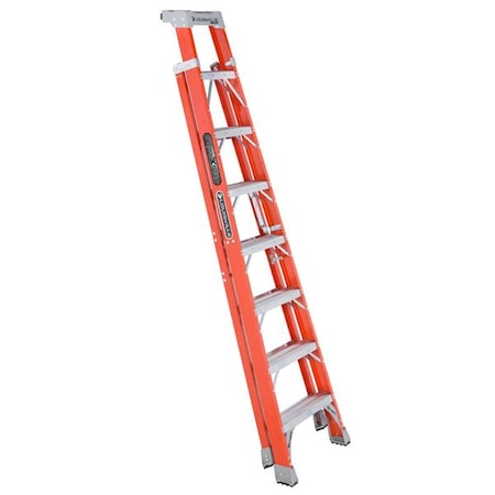 Louisville 8 ft Fiberglass Stepladder, 300 lb Capacity FXS1508 | Zoro