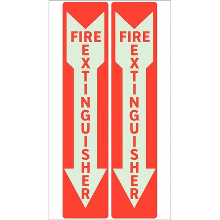Electromark Fire Extinguisher Sign, 18" Height, 4" Width S570 | Zoro