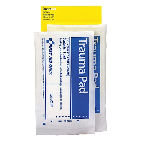 First Aid Only First Aid Kit Refill, 5"X9" Trauma Pad, 2 Per Bag FAE ...