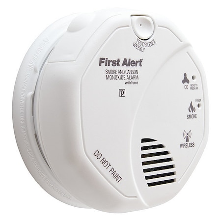 First Alert Carbon Monoxide and Smoke Alarm, Photoelectric Sensor, 85 ...