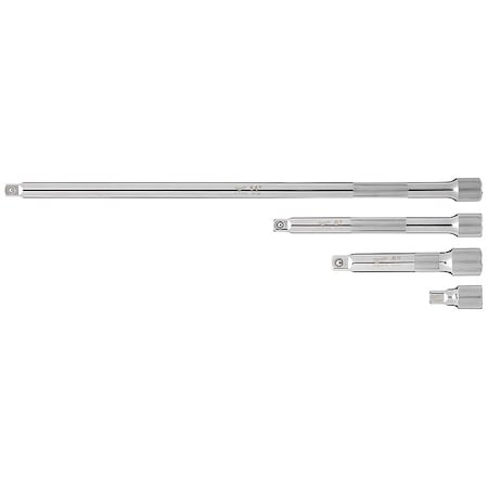 MILWAUKEE Socket Extension Set, 4 Pieces, 14 in, Chrome - 48-22-9341