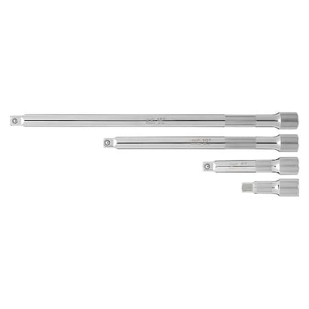 MILWAUKEE Socket Extension Set, 4 Pieces, 15 in, Chrome - 48-22-9342