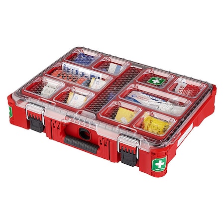 Milwaukee Tool First Aid Kit and Housing, Polypropylene 192 Components ...