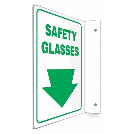 Condor High Visibility Safety Sign, 12 in Height, 9 in Width, PETG, L ...