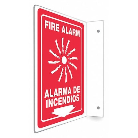 Condor High Visibility Safety Sign, 12 in Height, 9 in Width, PETG, L ...