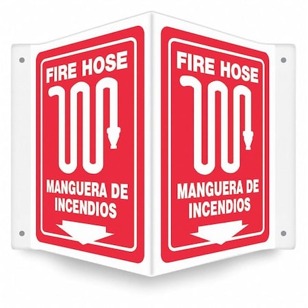 Condor High Visibility Safety Sign, 12 in Height, 14 in Width, PETG, V ...