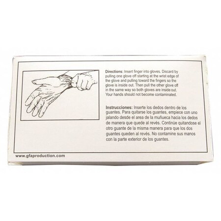 ZORO SELECT White, Universal, 0.4 mil, Vinyl Powder-Free, Unitized Exam ...