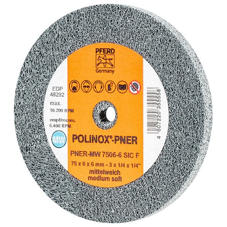 Pferd Unitized Wheel, 3 in Dia, 1/4 in W, 1/4 in Arbor Hole 48292 | Zoro