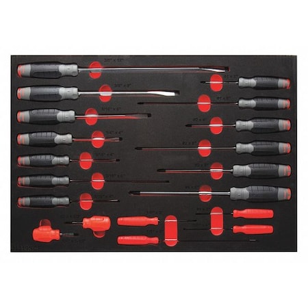 Proto Screwdriver Set, Multicomponent, 19 pcs. J1219SCK | Zoro
