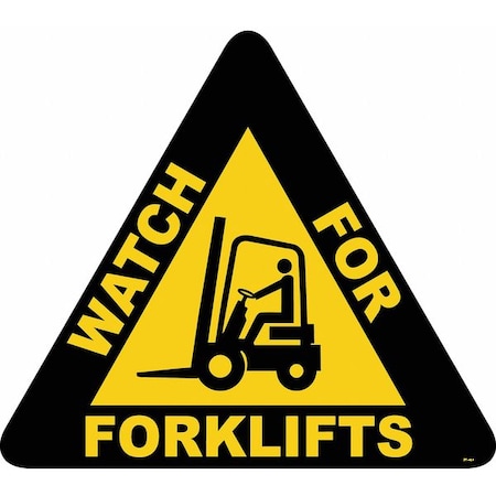 Stranco Floor Sign, 15 in H, 15 in W, Vinyl, Triangle, English, FS-15T ...