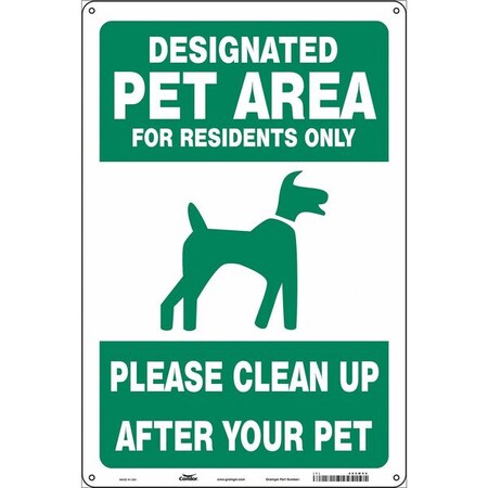 Condor DESIGNATED PET AREA FOR RESIDENTS ONLY PLEASE CLEAN UP AFTER ...