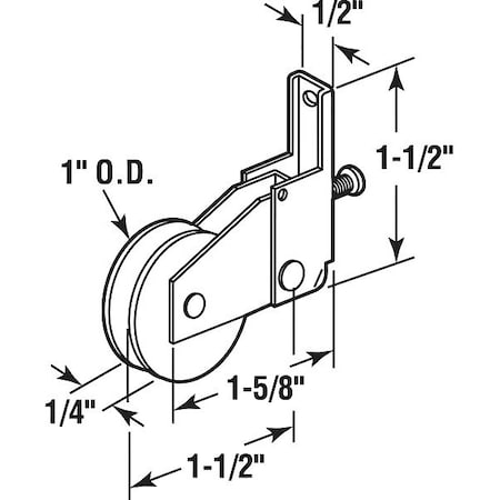 Prime-Line Sliding Screen Door Spring-Loaded Roller, High Density ...