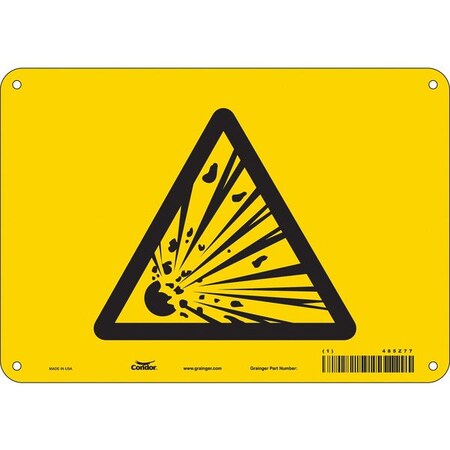 Condor Safety Sign, 7 in Height, 10 in Width, Aluminum, Vertical ...