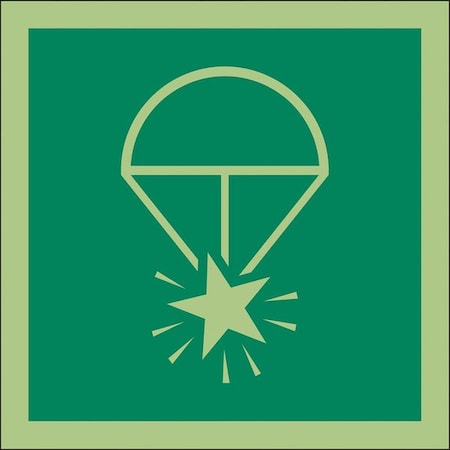 Condor (Rocket Parachute Flare Symbol), 6 in W x 6 in H, Square, Vinyl ...