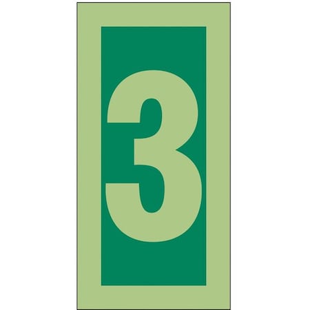 Condor IMO Number Sign, Number = 3, 3 in W x 6 in H, Vertical Rectangle ...