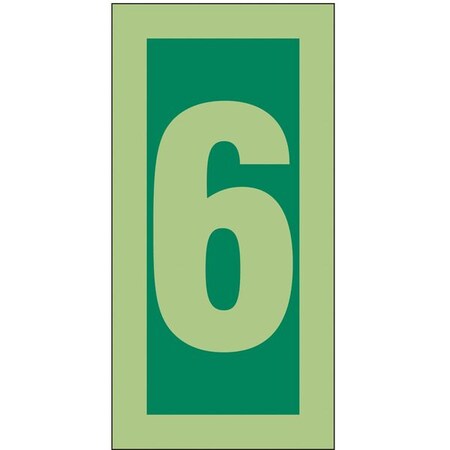 Condor IMO Number Sign, Number = 6, 3 in W x 6 in H, Vertical Rectangle ...