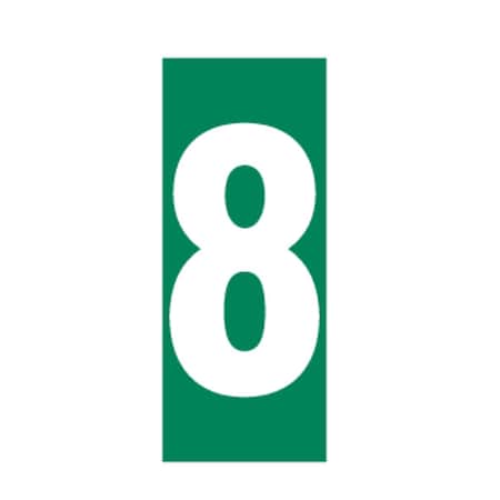 Condor IMO Number Sign, Number = 8, 3 in W x 6 in H, Vertical Rectangle ...