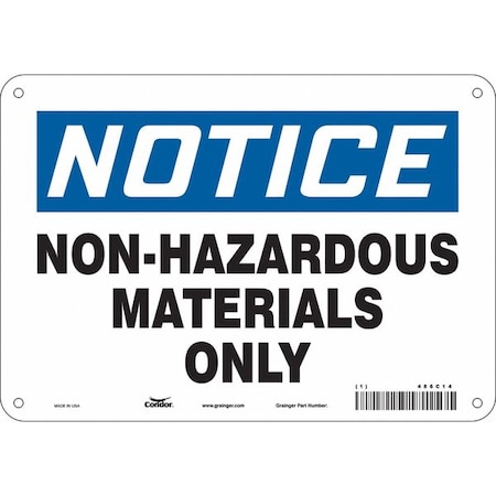 Condor Chemical Sign, 7 in H, 10 in W, Polyethylene, Vertical Rectangle ...