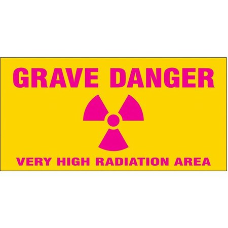 Condor Radiation Slide Sign Insert, 8" W, 4" H, 487C92 487C92 | Zoro