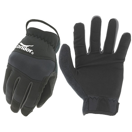 Condor Mechanics Gloves, L, Black, Polyester 488C31 | Zoro