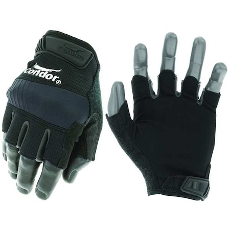 Condor Condor Mechanics Gloves, Synthetic Leather Palm, Polyester Back ...
