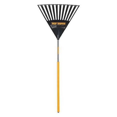 True Temper 25-3/4 in Polypropylene Clog Free Leaf Rake, 11 Tines, 48 ...