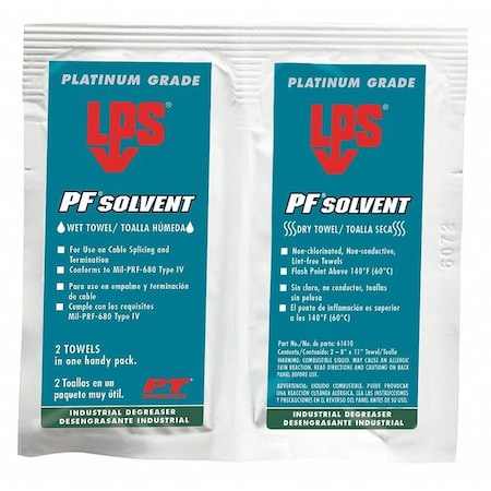 Lps Solvent and Degreaser Wipes Box Colorless 61410 | Zoro