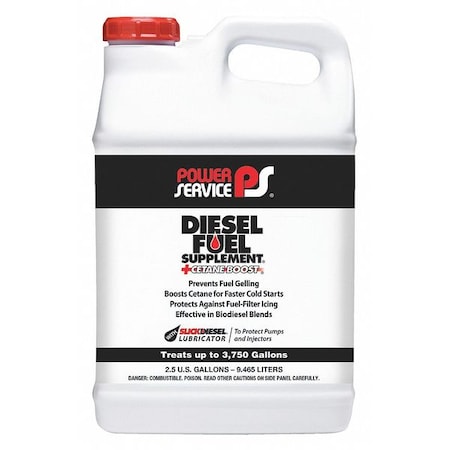 POWER SERVICE PRODUCTS Diesel Fuel Supplement, Amber, 2.5 gal. (01050 ...