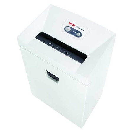Hsm Paper Shredder, Strip-Cut, White, 9.2 gal. Pure 420 | Zoro