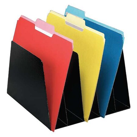 Buddy Products File Separator, Steel, Black, 5 Comp, Length: 10 in 4550 ...