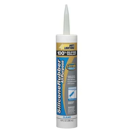 White Lightning All Purpose Sealant, 10 oz, Cartridge, Clear, RTV ...