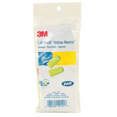 3M E-A-R Vending Packs/ E-A-Rsoft Yellow Neons Disposable Foam Ear ...