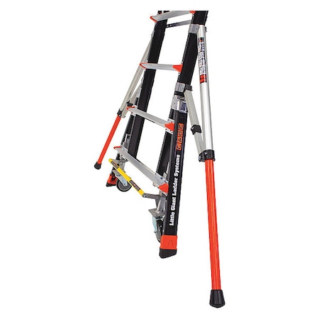 Little Giant Ladders 8 to 14 ft Fiberglass Platform Stepladder, 375 lb ...