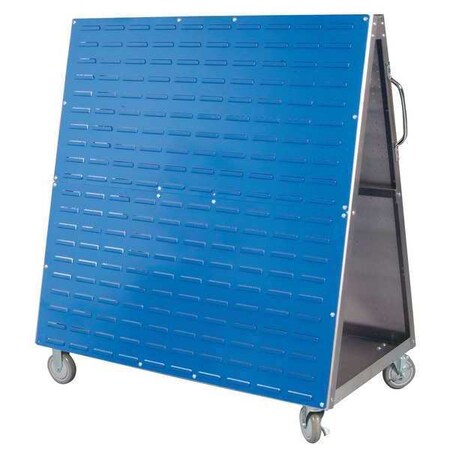 Triton Louvered Panel/DuraBoard Mobile Cart One Side Poly Pegboard and ...