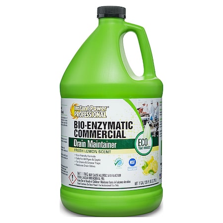 Instant Power Professional Drain Cleaner, Jug, 1 gal, Liquid, Lemon ...