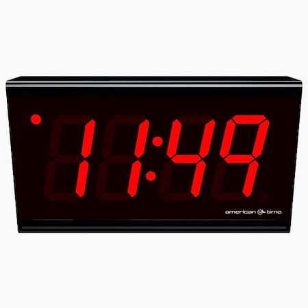 Zoro Select Clock, Digital, 17-1/2" W, 4" Digit Size PGE441RSE | Zoro