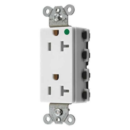 Hubbell Receptacle, 20 A Amps, 125V AC, Flush Mount, Standard Duplex ...