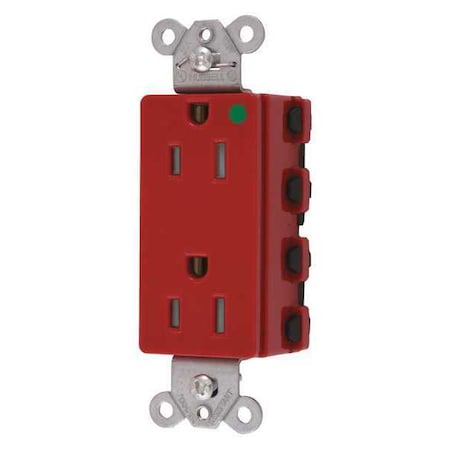 Hubbell Receptacle, 15 A Amps, 125V AC, Flush Mount, Standard Duplex ...