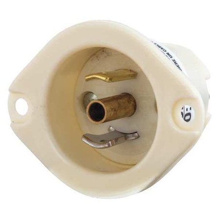 Bryant Midget Flanged Locking Inlet, ML-2P, 15 A, 125V AC, 2 Pole ...