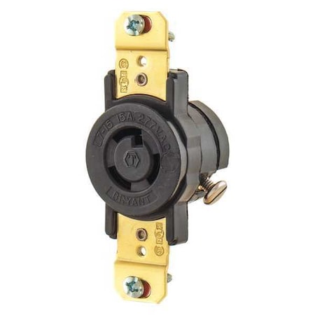 Bryant Locking Receptacle, L7-15R, 15 A, 277V AC, Single Phase, 2 Pole ...