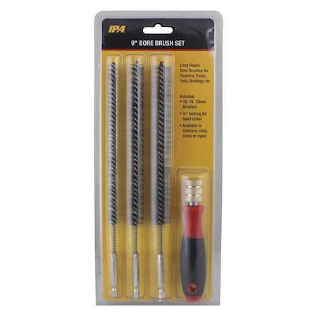 Innovative Products Of America Bore Brush Set, Steel, 4 pcs. 8083 | Zoro