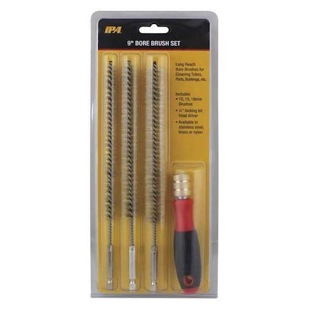 Innovative Products Of America Bore Brush Set, Steel, 4 pcs. 8084 | Zoro