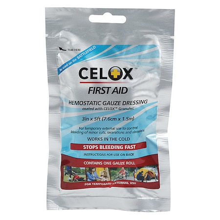 Celox Gauze Roll, Sterile, Beige, Chitosan, Pouch MS-FG08838181 | Zoro