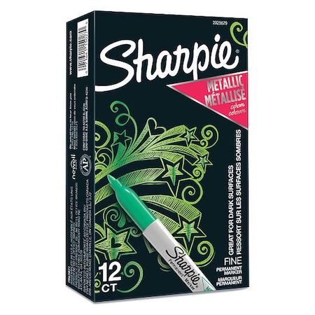Sharpie Emerald Permanent Marker, Fine Tip, 12 PK 2029679 | Zoro